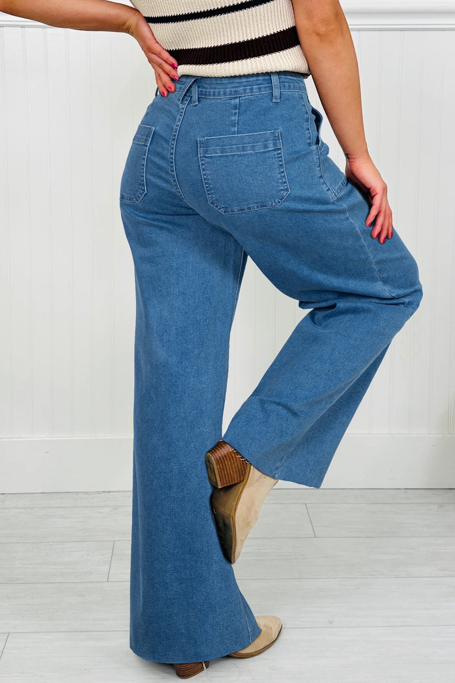 Retro Washed Patch Pocket Loose Jeans – Earthy Embrace Boutique